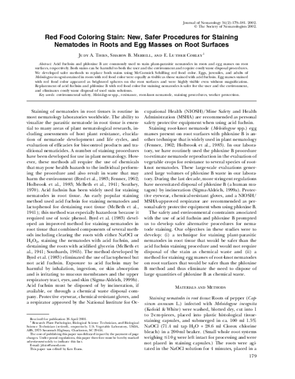 (PDF) Red food coloring stain: New, safer procedures for staining ...