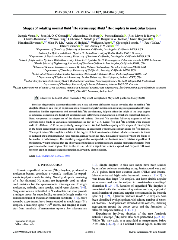 (PDF) Shapes of rotating normal fluid He3 versus superfluid He4 ...