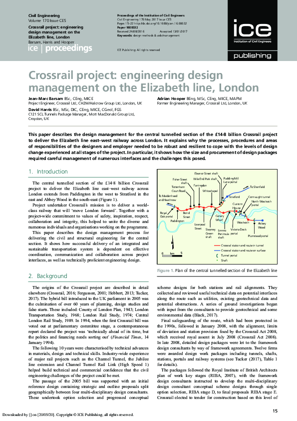 (PDF) Crossrail project: engineering design management on the Elizabeth ...