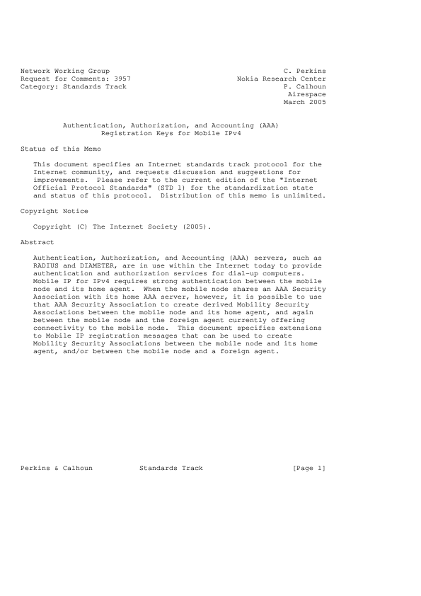 Pdf Authentication Authorization And Accounting Requirements For The Session Initiation