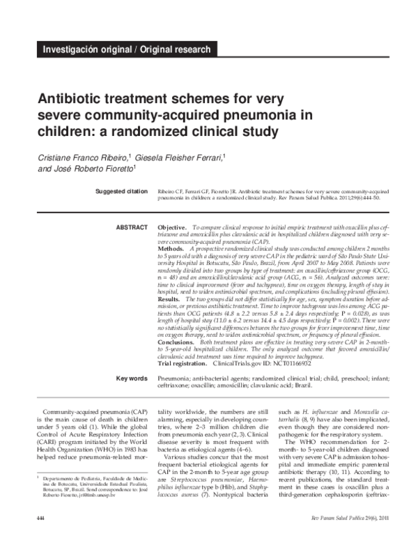 (PDF) Antibiotic treatment schemes for very severe community-acquired ...