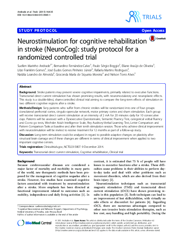 (PDF) Neurostimulation for cognitive rehabilitation in stroke (NeuroCog ...