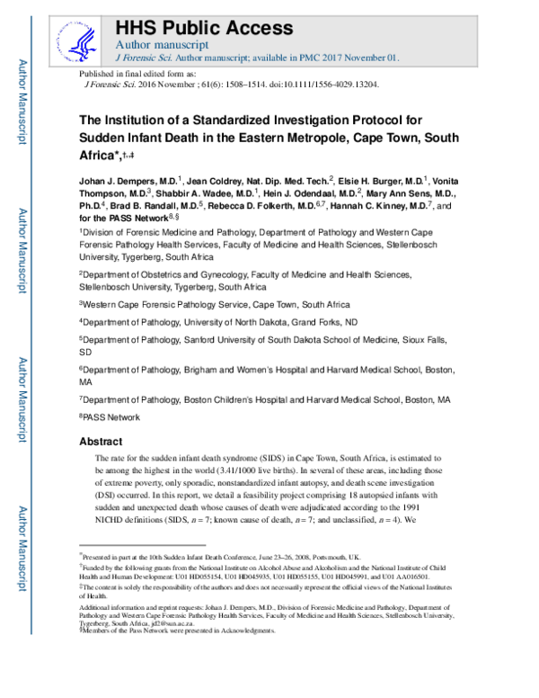 (PDF) The Institution of a Standardized Investigation Protocol for ...