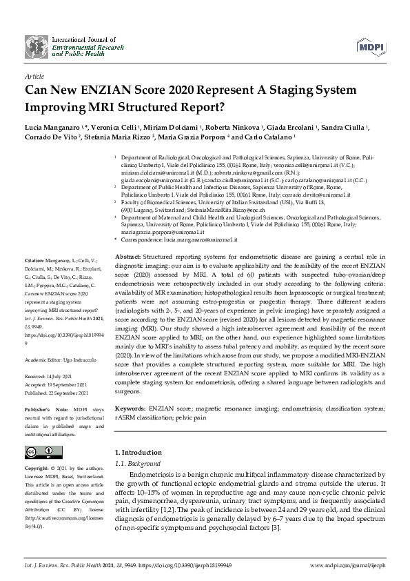 (PDF) Can New ENZIAN Score 2020 Represent A Staging System Improving ...