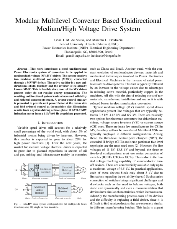 (PDF) Modular multilevel converter based unidirectional medium/high ...
