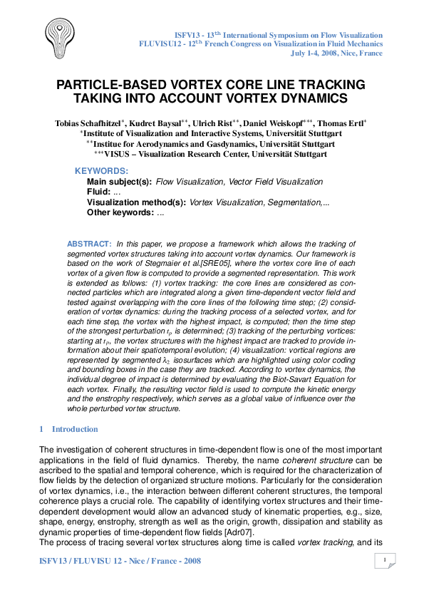 (PDF) Particle-based vortex core line tracking taking into account ...