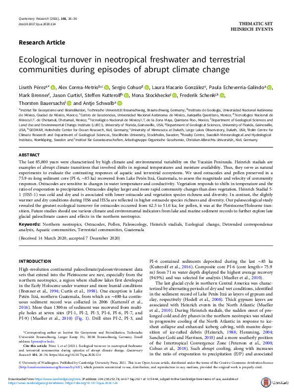 (PDF) Ecological turnover in neotropical freshwater and terrestrial ...