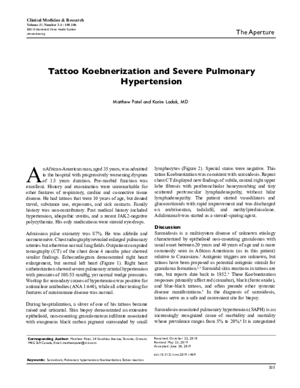 (PDF) Tattoo Koebnerization and Severe Pulmonary Hypertension | Karim ...
