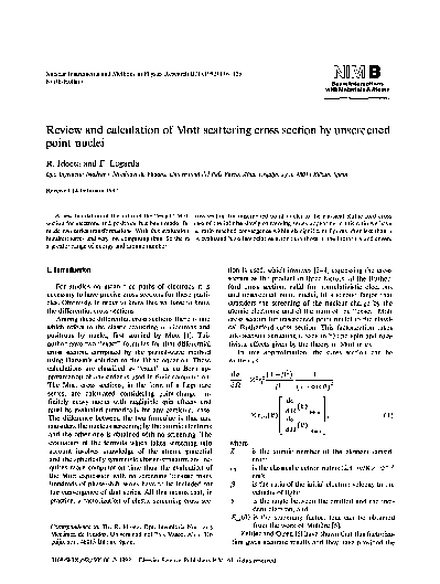 (PDF) Review and calculation of Mott scattering cross section by ...