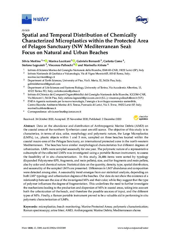 Pdf Spatial And Temporal Distribution Of Chemically Characterized