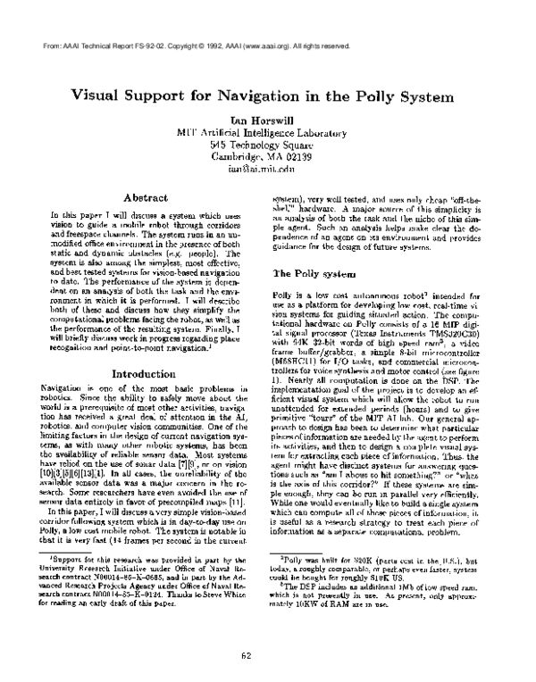 (PDF) Visual support for navigation in the polly system