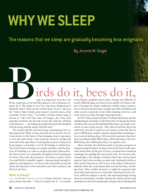 (PDF) Why we sleep