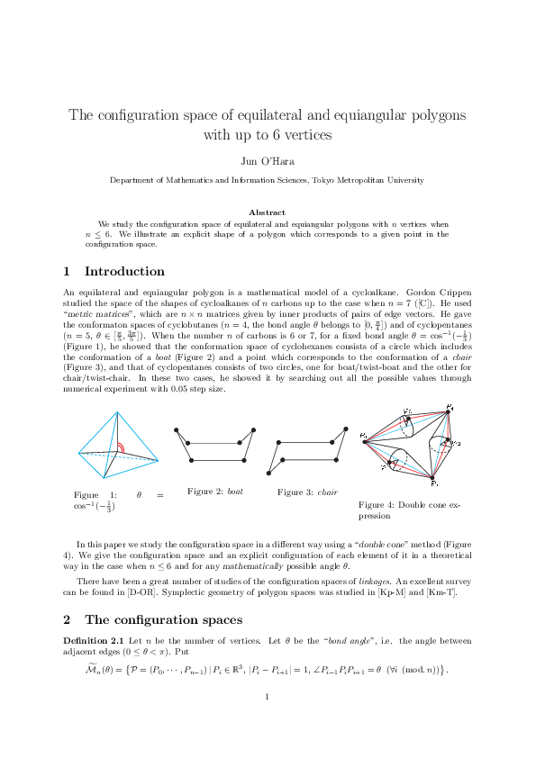 (PDF) The configuration space of equilateral and equiangular polygons with up to 6 vertices ...