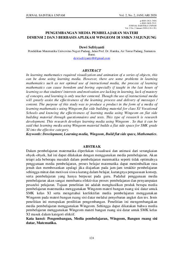 (PDF) Pengembangan Media Pembelajaran Materi Dimensi 2 Dan 3 Berbasis Aplikasi Wingeom DI SMKN 3 ...