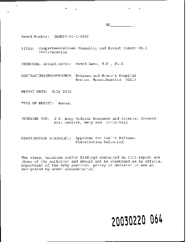 (PDF) Compartmentalized Signaling and Breast Cancer Cell Proliferation