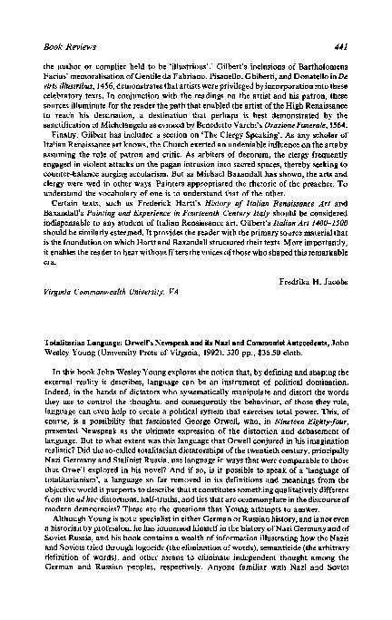 (PDF) Totalitarian language: Orwell's newspeak and its nazi and ...