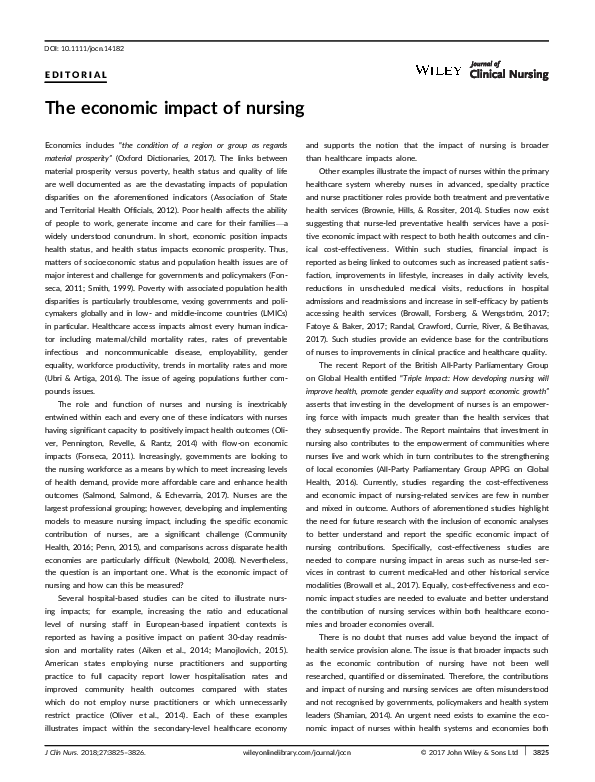 (PDF) The economic impact of nursing