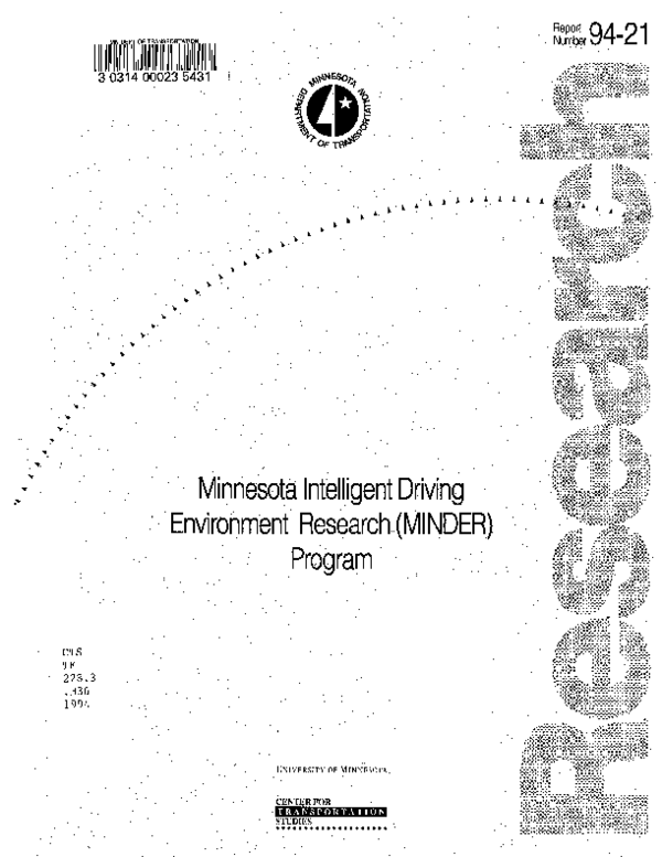 (PDF) Minnesota Intelligent Driving Environment Research (MINDER) Program