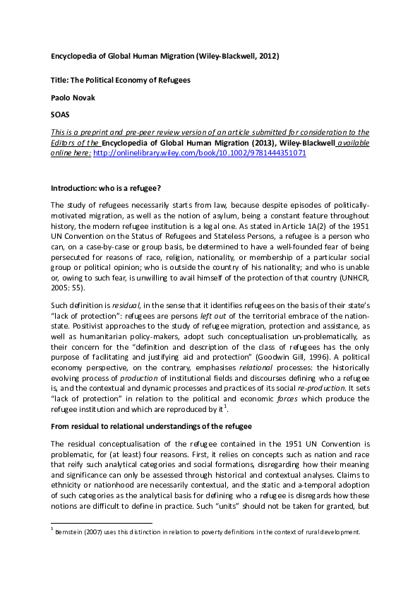 (PDF) The Encyclopedia of Global Human Migration