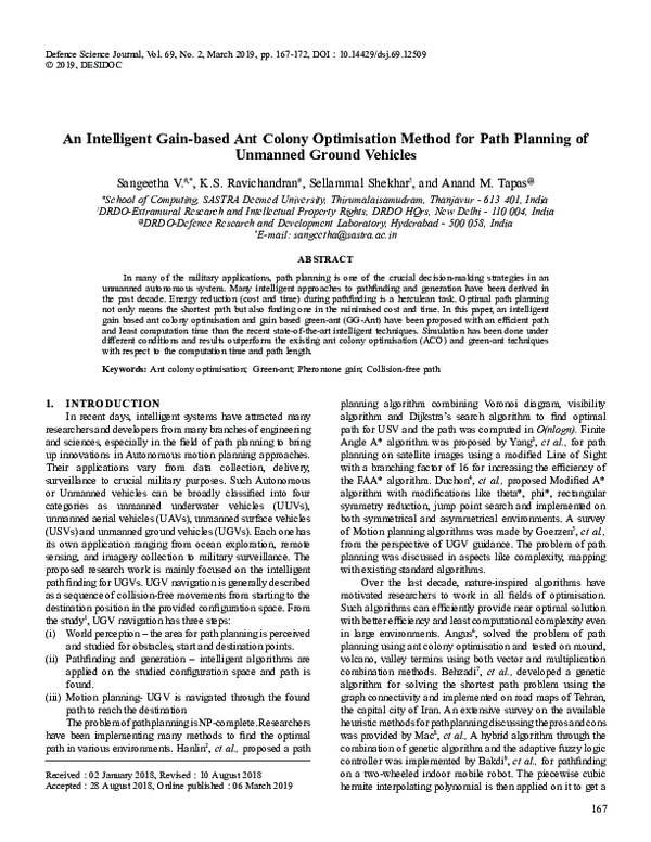 (PDF) An Intelligent Gain based Ant Colony Optimisation Method for Path ...