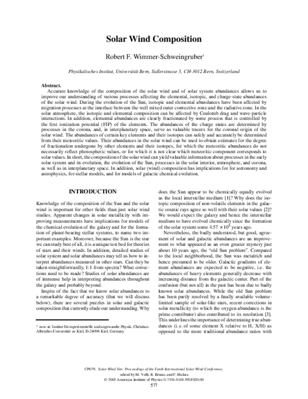 (PDF) Solar Wind Composition