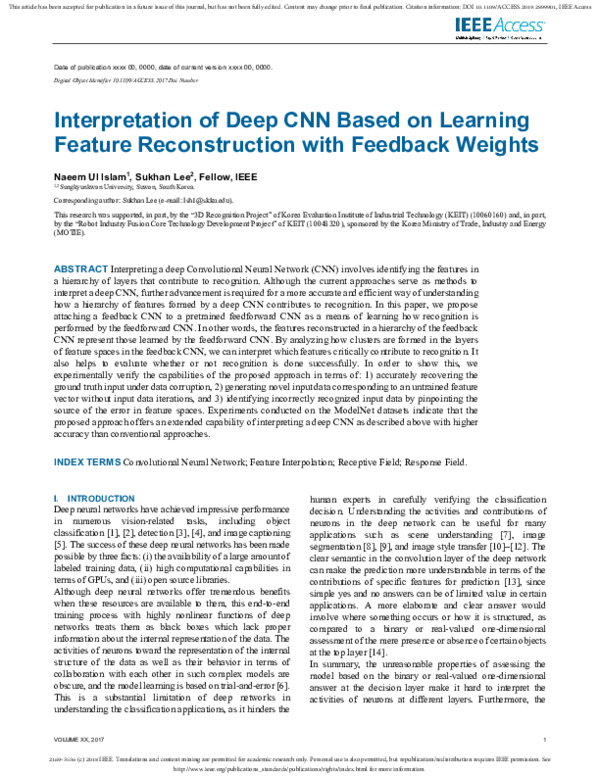 (PDF) Interpretation of Deep CNN Based on Learning Feature ...