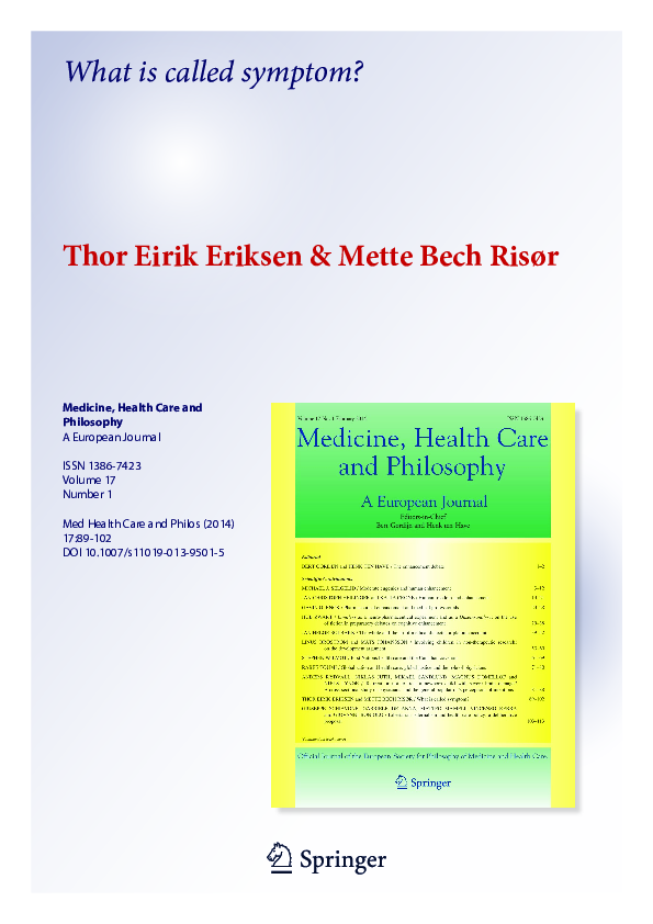 (PDF) What is called symptom?