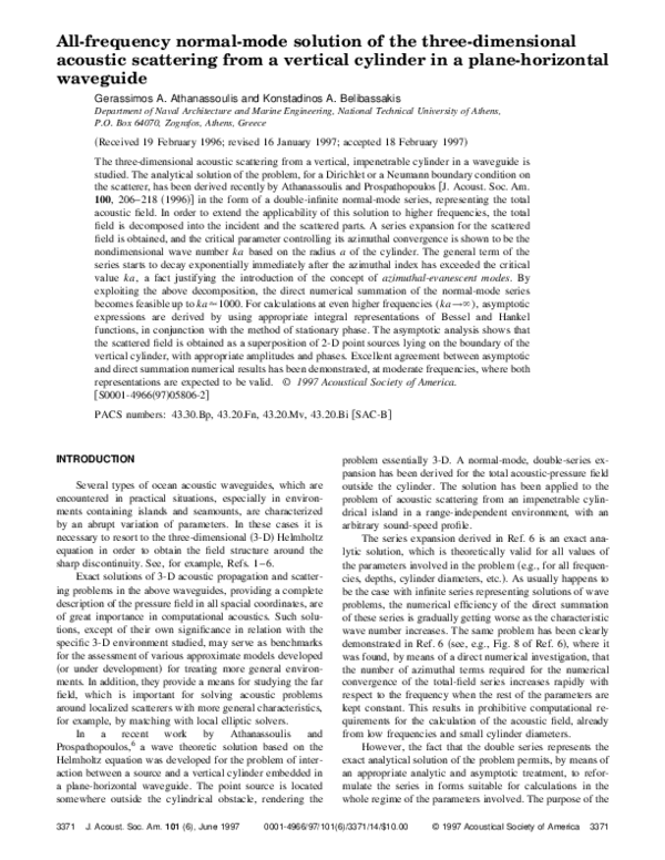 (PDF) All-frequency normal-mode solution of the three-dimensional ...