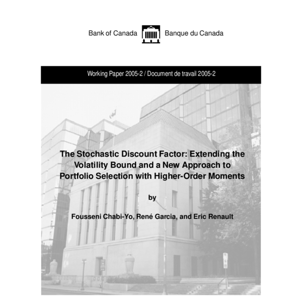 (PDF) The Stochastic Discount Factor: Extending the Volatility Bound ...