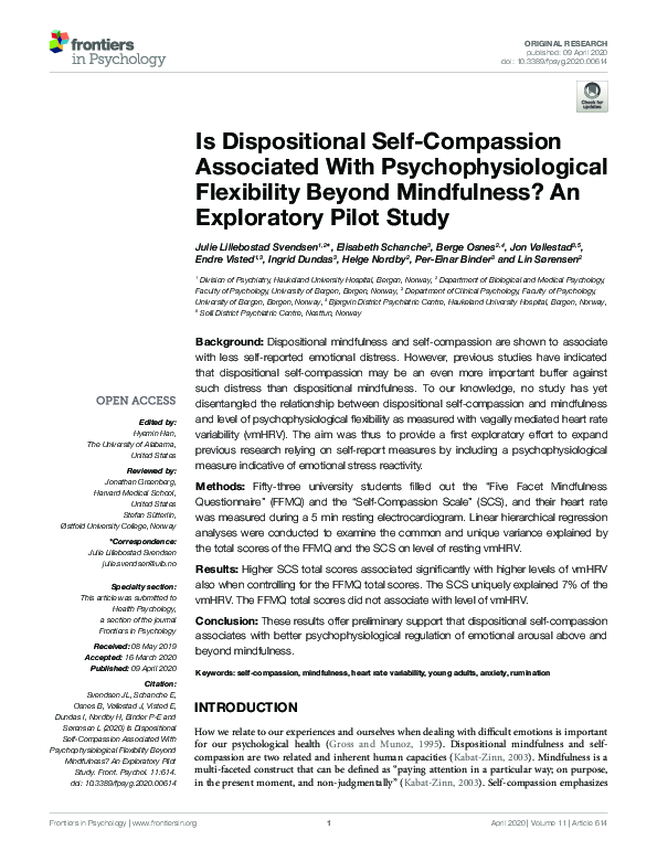 (PDF) Is Dispositional Self-Compassion Associated With ...