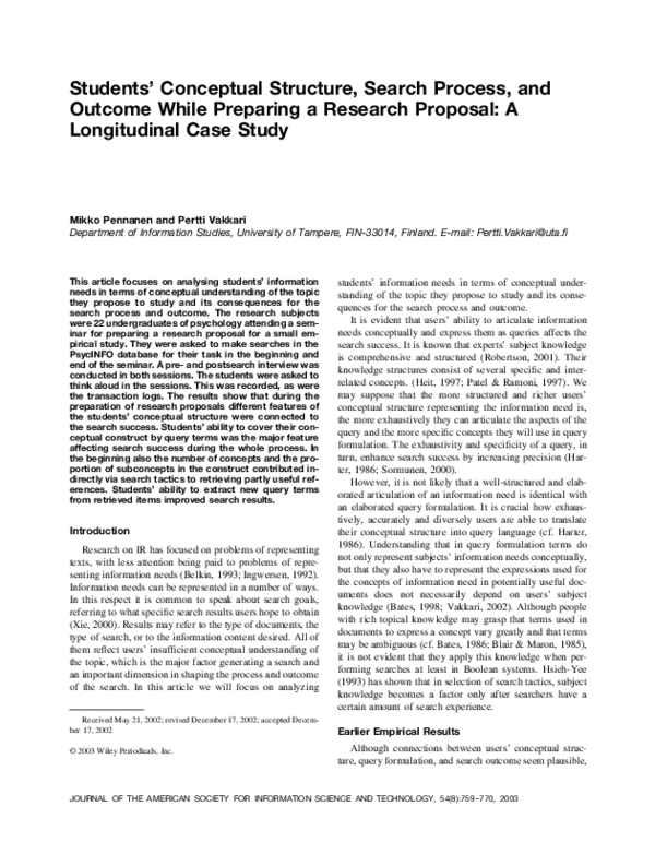 (PDF) Students' conceptual structure, search process, and outcome while ...