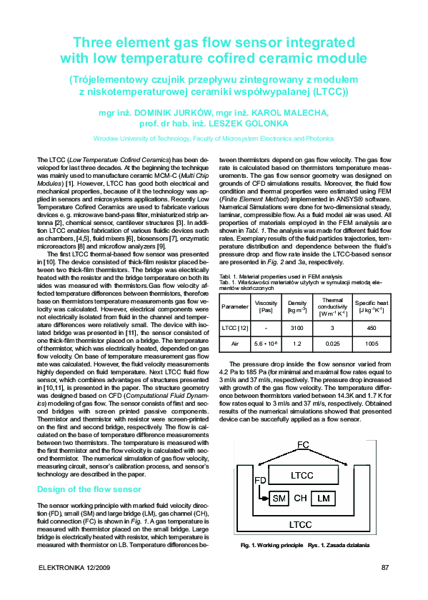 (PDF) Three element gas flow sensor integrated with Low Temperature Cofired Ceramic (LTCC) module
