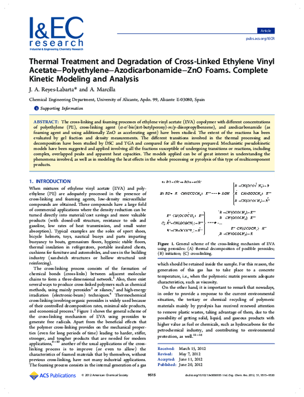 (PDF) Thermal Treatment and Degradation of Cross-Linked Ethylene Vinyl ...