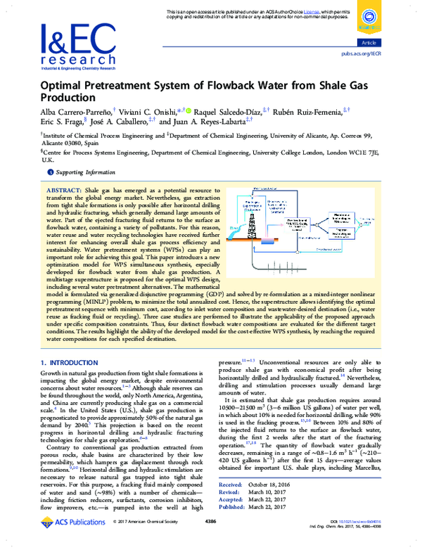 (PDF) Optimal Pre-treatment System of Flowback Water from Shale Gas ...