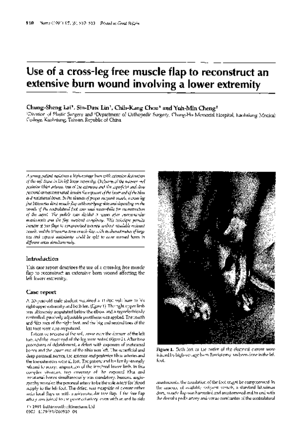 (PDF) Use of a cross-leg free muscle flap to reconstruct an extensive ...