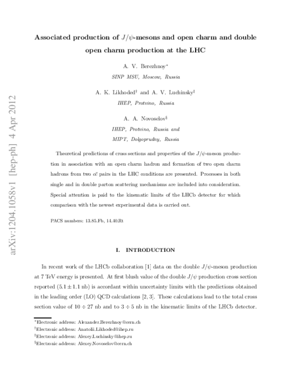 (PDF) Double cc[over ¯] production at LHCb