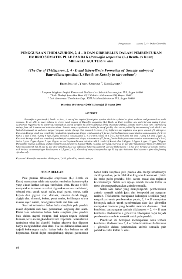(PDF) PENGGUNAAN THIDIAZURON, 2, 4 – D DAN GIBERELLIN DALAM PEMBENTUKAN ...