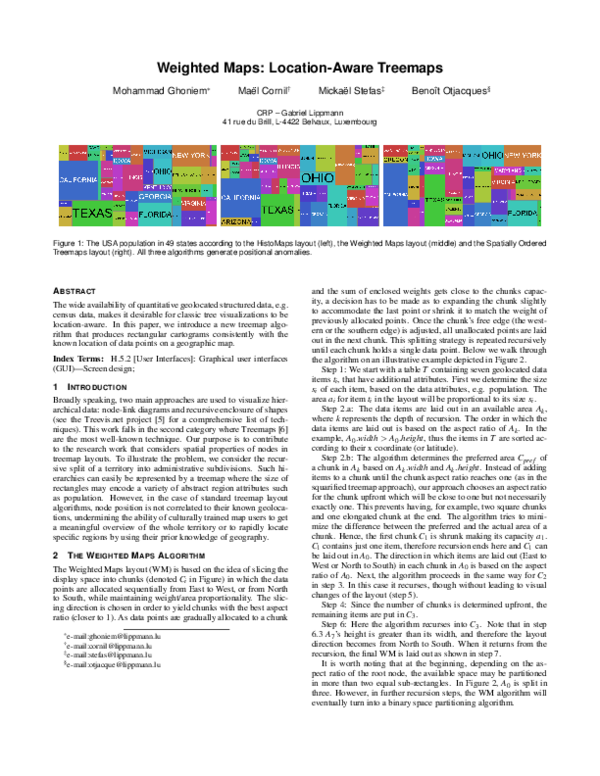 (PDF) Weighted Maps: Location-Aware Treemaps