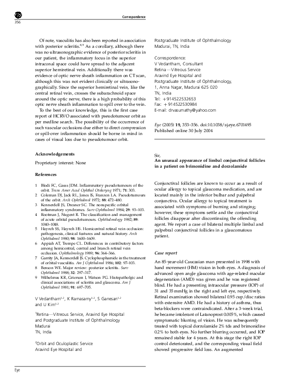 (PDF) An unusual appearance of limbal conjunctival follicles in a ...