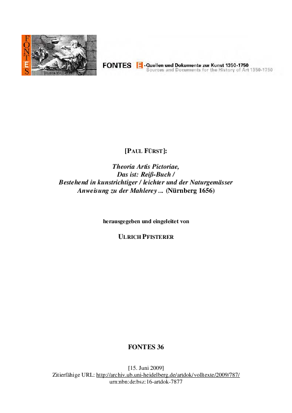 (PDF) [PAUL FÜRST]: Theoria Artis Pictoriae, Das ist: Reiß-Buch ...