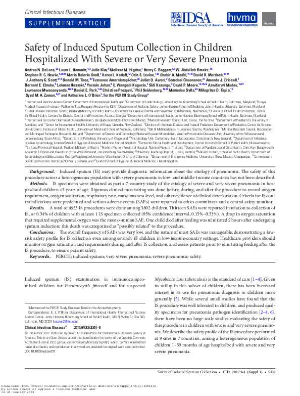 (PDF) Safety of Induced Sputum Collection in Children Hospitalized With ...
