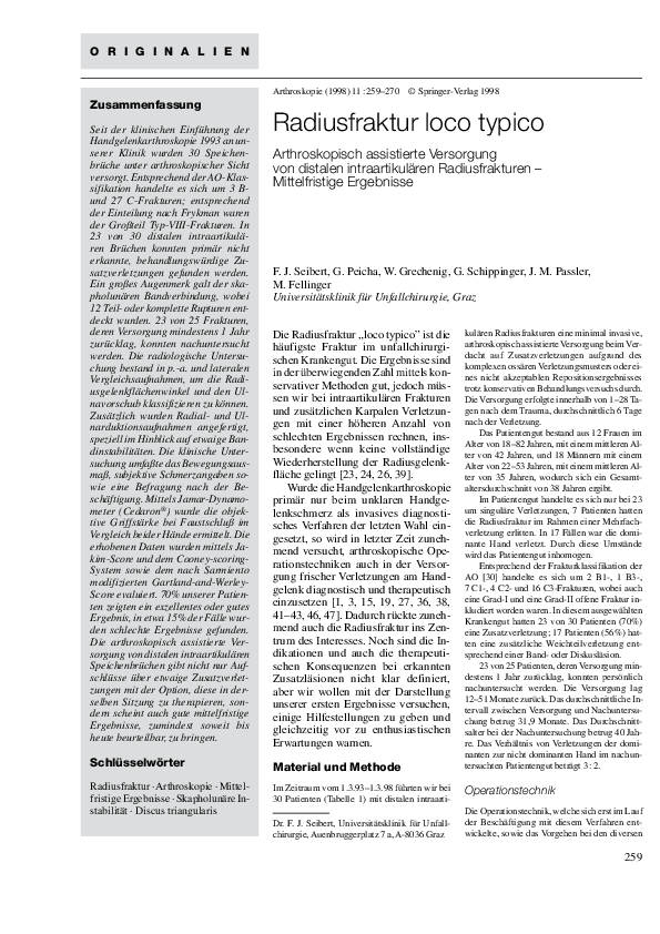 (PDF) Radiusfraktur loco typico