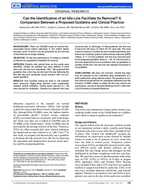 (PDF) Can the identification of an idle line facilitate its removal? A ...