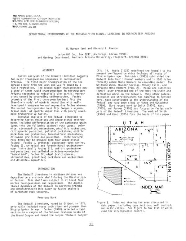 (PDF) Depositional Environments of the Mississippian Redwall Limestone ...