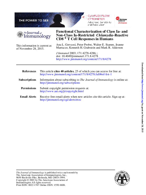 (PDF) Functional Characterization of Class Ia- and Non-Class Ia ...