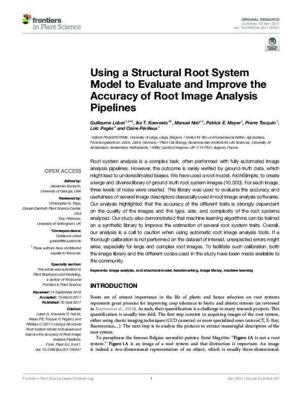 (PDF) Using a Structural Root System Model to Evaluate and Improve the ...