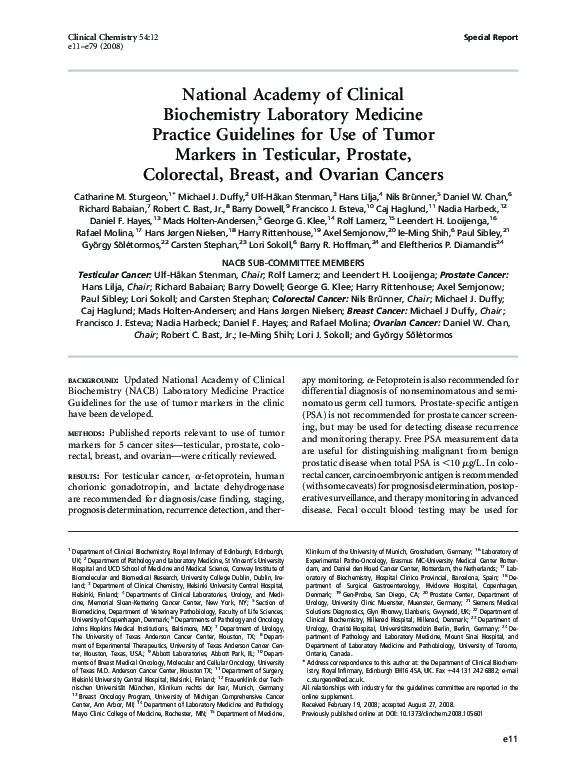 (PDF) National Academy of Clinical Biochemistry Laboratory Medicine ...