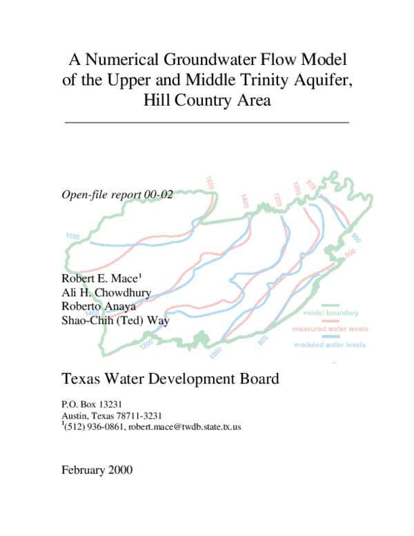 (PDF) A Numerical Groundwater Flow Model of the Upper and Middle ...