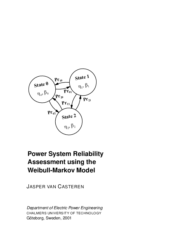 (PDF) Power System Reliability Assessment using the Weibull-Markov Model