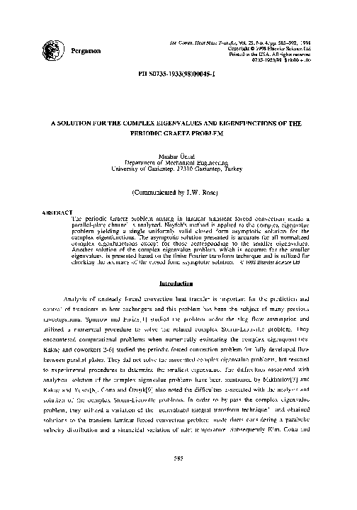 (PDF) A solution for the complex eigenvalues and eigenfunctions of the ...